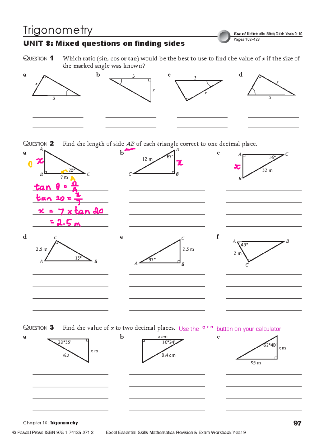 Trig Basics Review - trig ratios - Chapter 10: Trigonometry ...