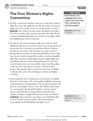 Central Idea and supporting details Iready Answer Key - Determining ...