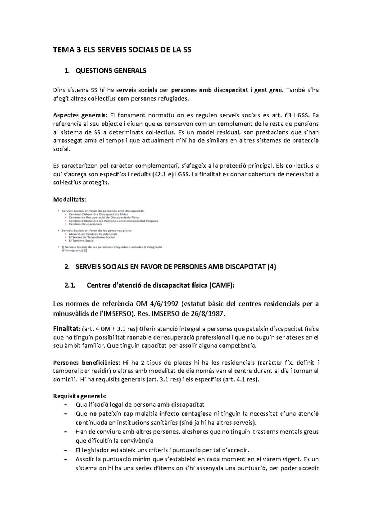 TEMA 3 ELS Serveis Socials DE LA SS - TEMA 3 ELS SERVEIS SOCIALS DE LA ...