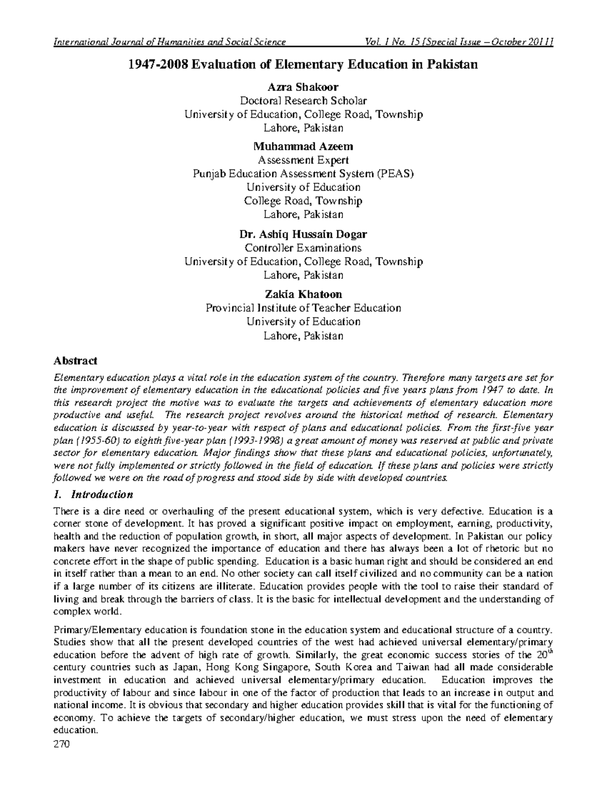 Evaluation Of Elementary Education In Pakistan International Journal evaluation-of-elementary-education-in-pakistan-international-journal