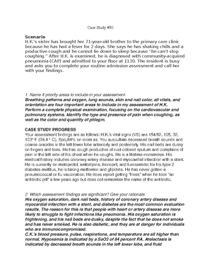 Case Study 26 - Nursing - Case Study 26 - Difficulty: Beginning Setting ...