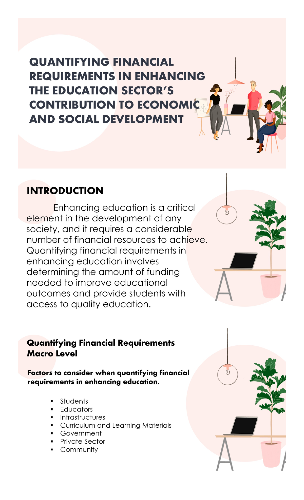 Quantifying Financial Requirement IN Enhancing THE Education Sectors ...