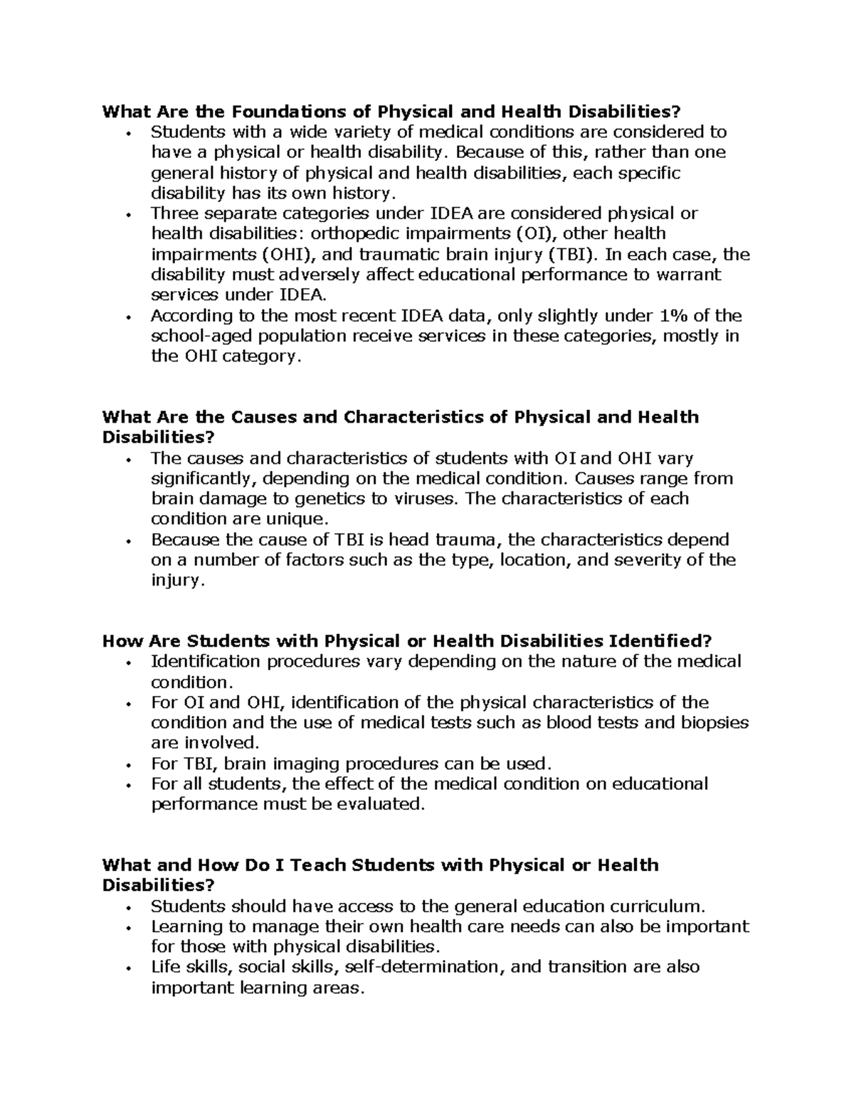 Physical disabilities ld - What Are the Foundations of Physical and ...