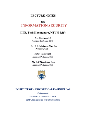 All units - Detailed Notes UNIT – I Security Attacks (Interruption ...