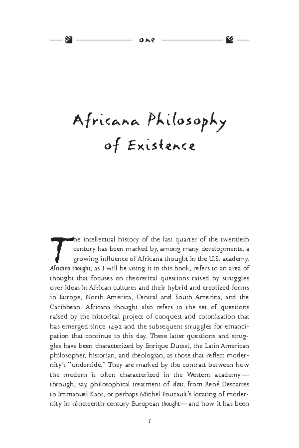 1.5 Gordon - PHIL 122 - 1 Africana Philosophy of Existence T he ...
