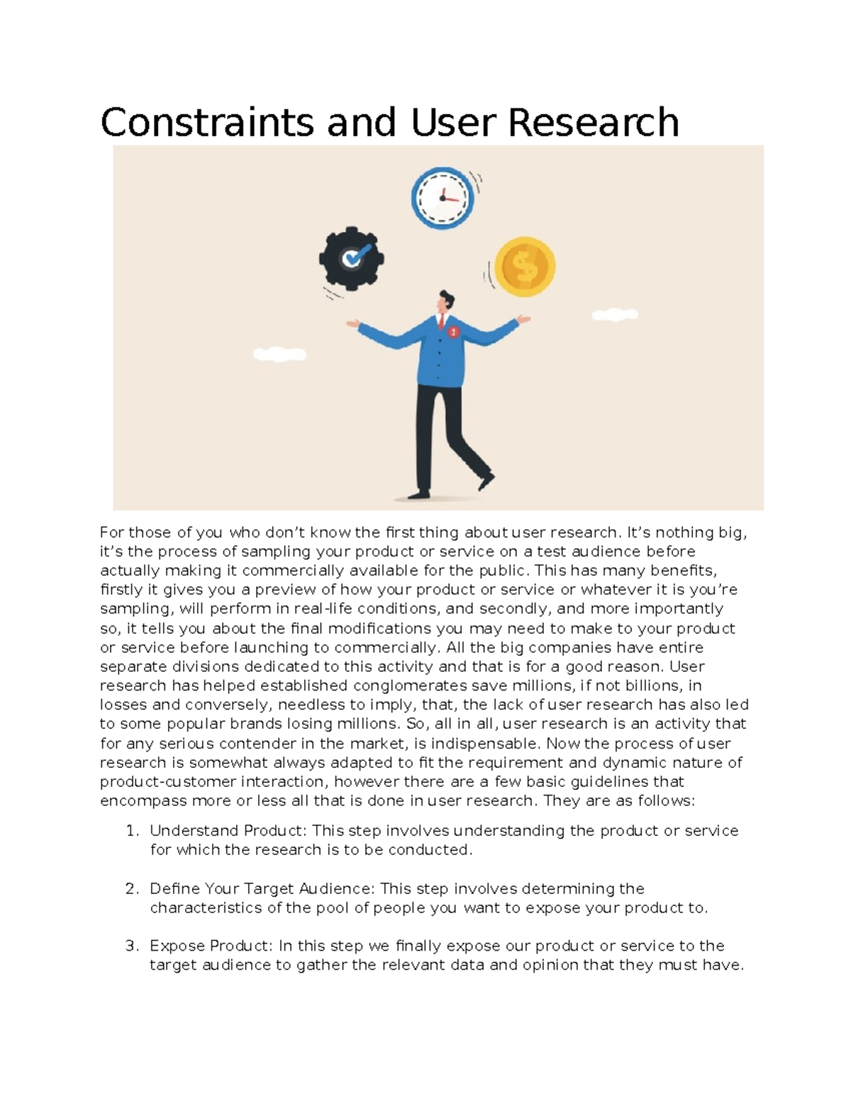 Constraints and user research in UI/UX design - Constraints and User ...