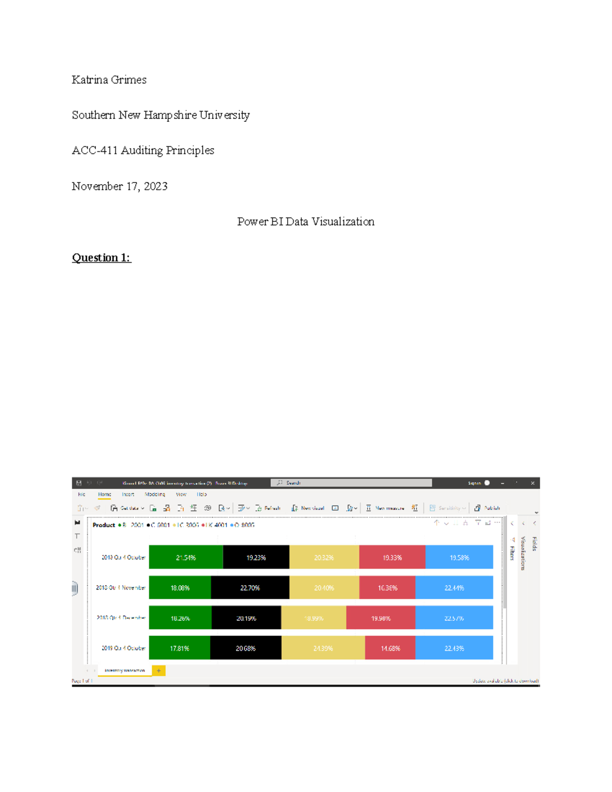 ACC411 Power BIData Visualization Questions - Katrina Grimes Southern ...