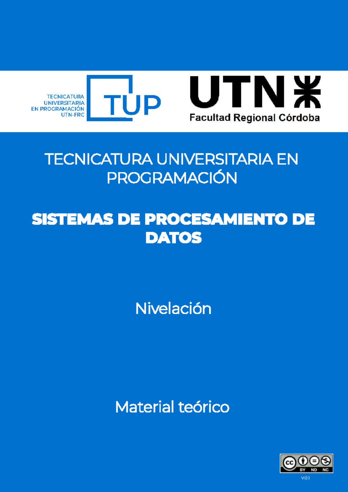 2021 TUP NIV SPD TEO - Material del ingreso a la carrera de tecnicatura ...