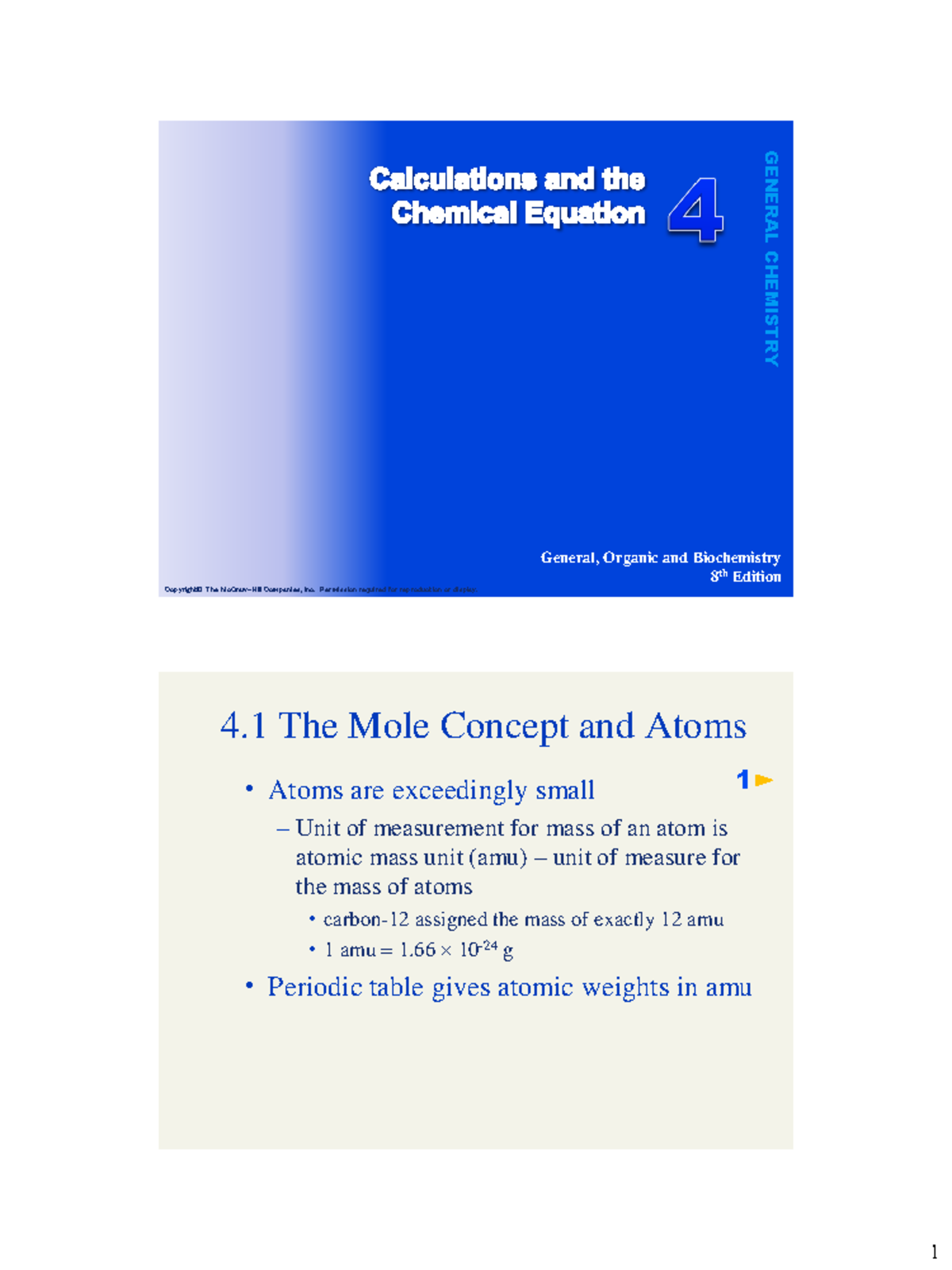 Chapt 04 lecture - General, Organic and Biochemistry 8 th Edition GENERAL CHEMISTRY Copyright ...