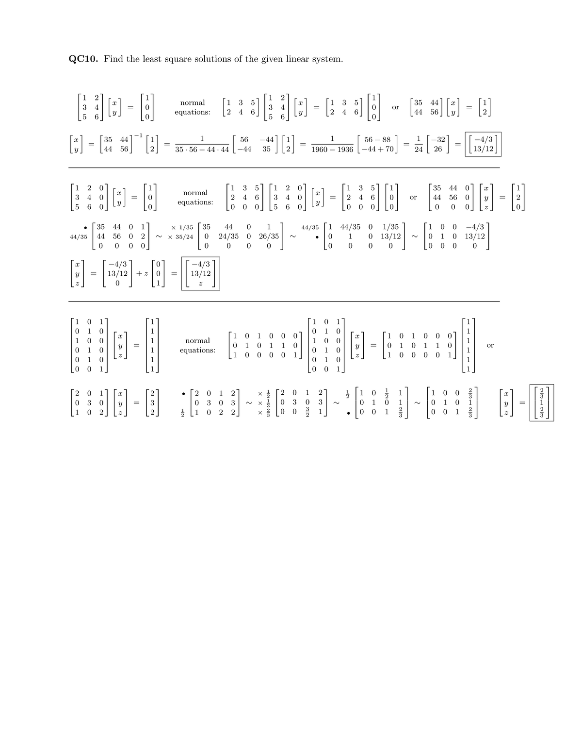 CQ10guide - Notes for the common quiz 10 for math 337 - QC10. Find the ...
