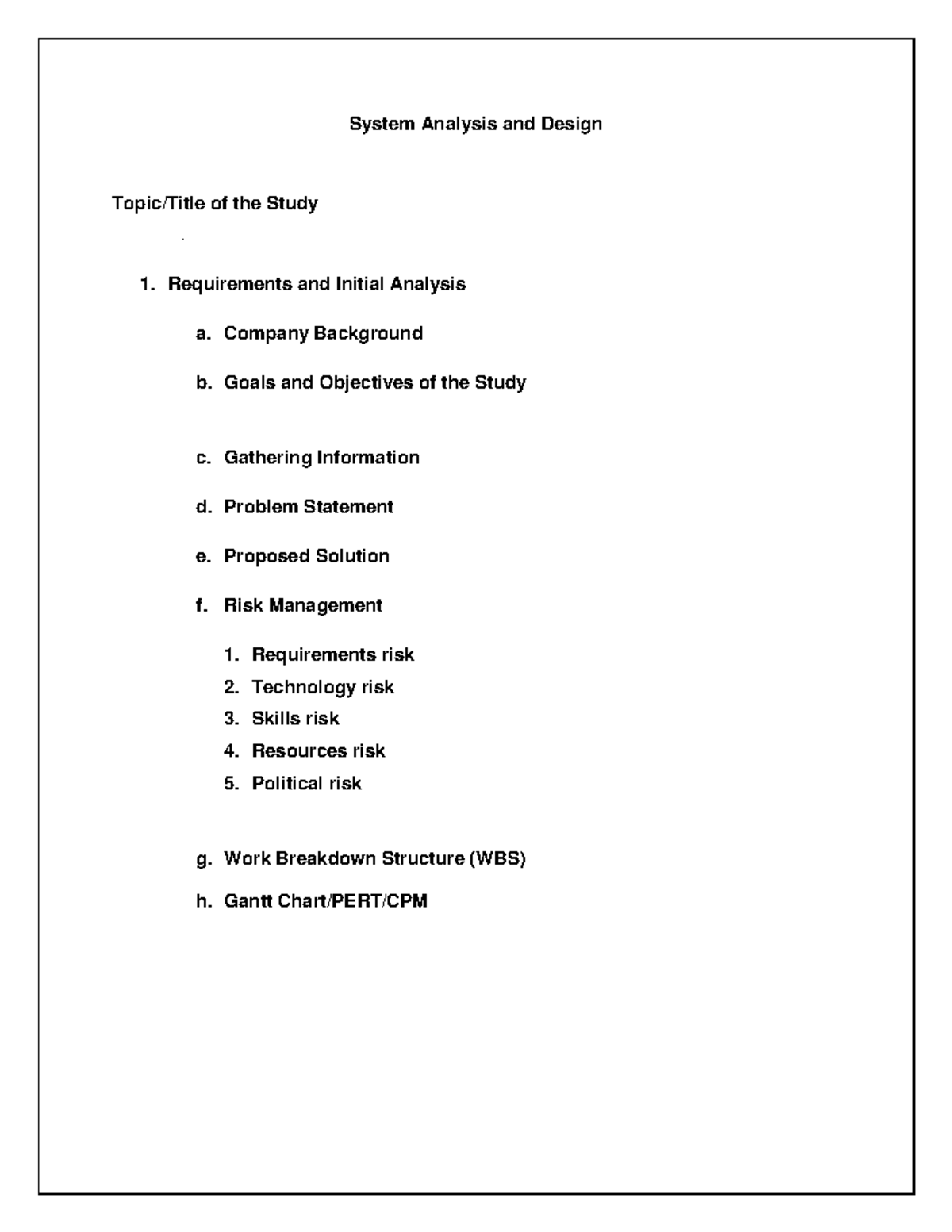 SAD-Format-requirement - System Analysis and Design Topic/Title of the ...