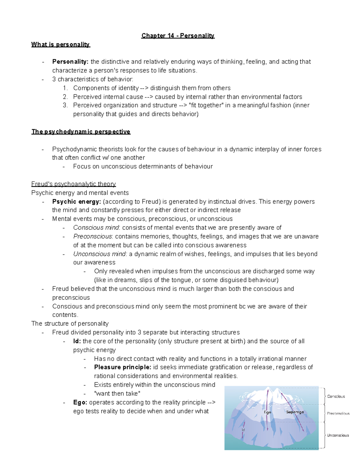 Chapter 14 - personality - Chapter 14 - Personality What is personality ...