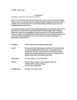 Final nutrition education project - Irene Vincy 5/6/ Early childhood ...