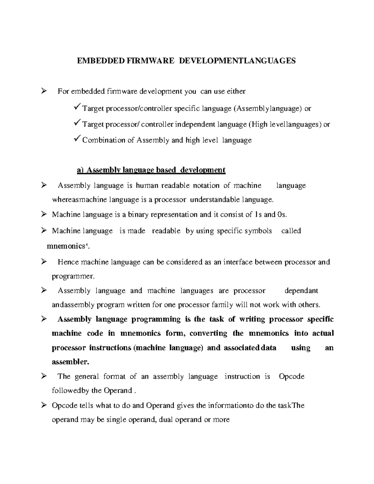 Embedded Firmware Developmentlanguages-PART 1 - EMBEDDED FIRMWARE ...