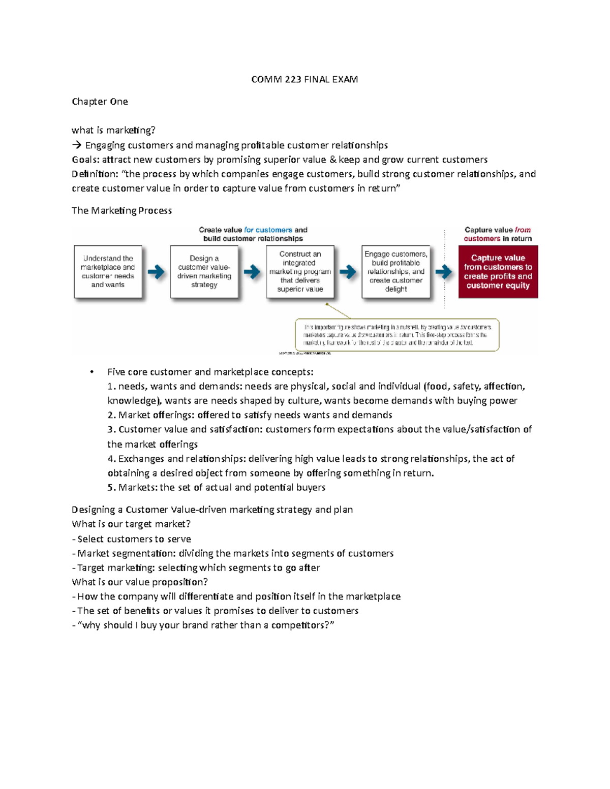 COMM 223 Final EXAM Review Notes - COMM 223 FINAL EXAM Chapter One what ...