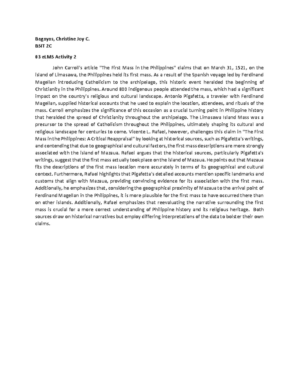 03 e LMS Activity 2 - Readings In Philippine history - Bagayas ...