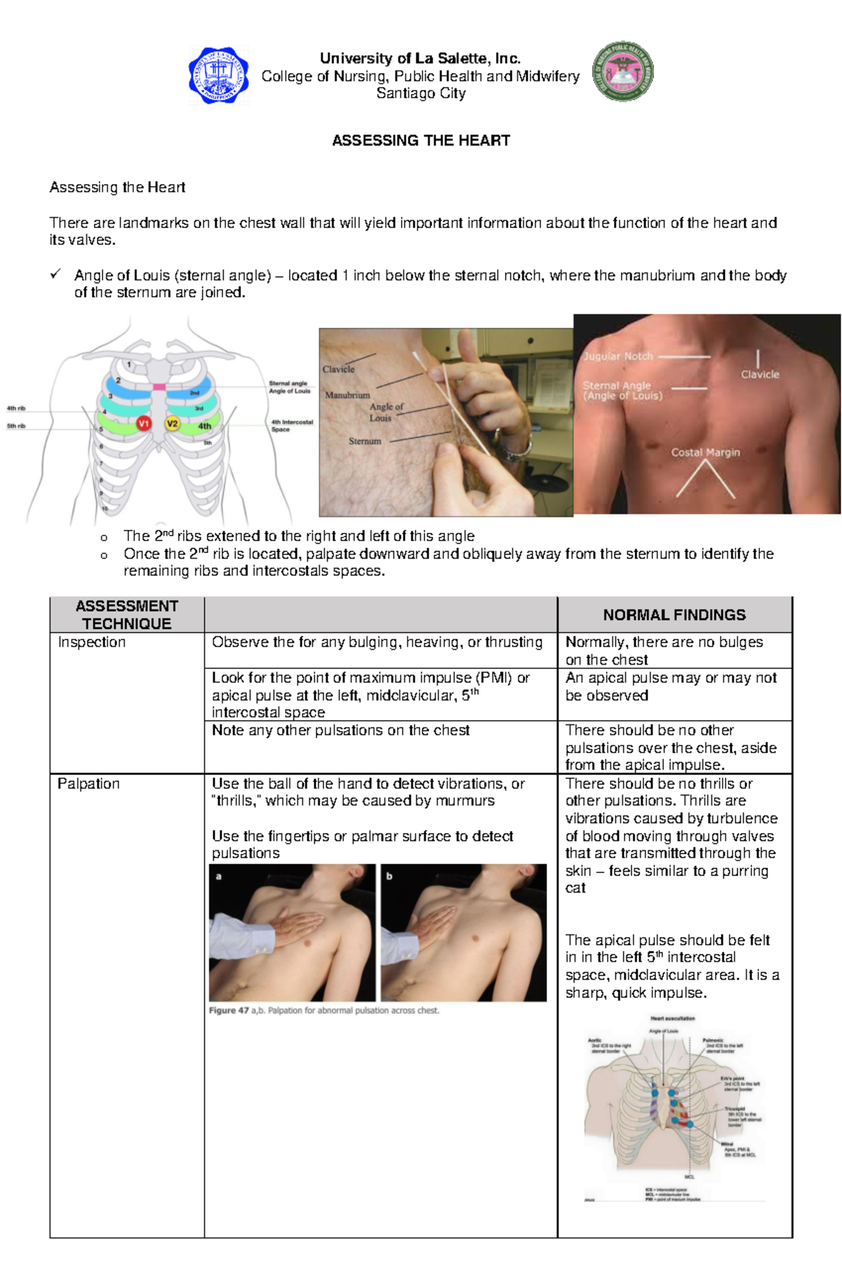 Apical Pulse Landmark