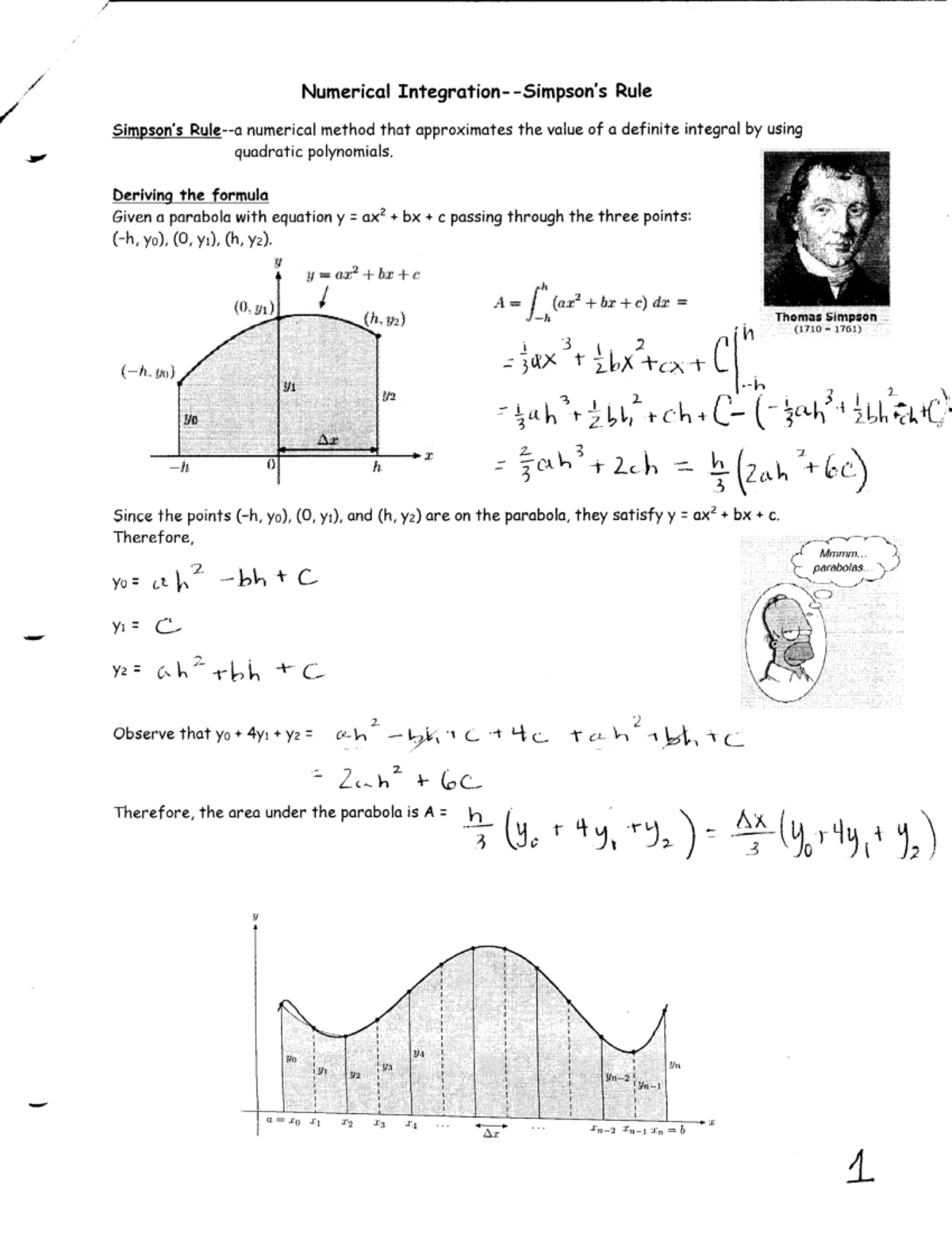 Simpsons rule - notes - MATH 2 - Studocu