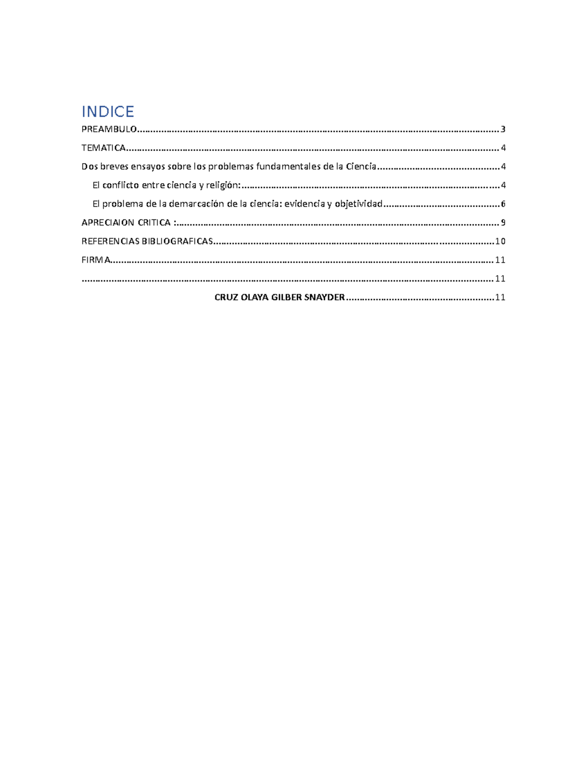 Ejemplos DE Ensayo - jijuihujknñmnml, - INDICE - Studocu