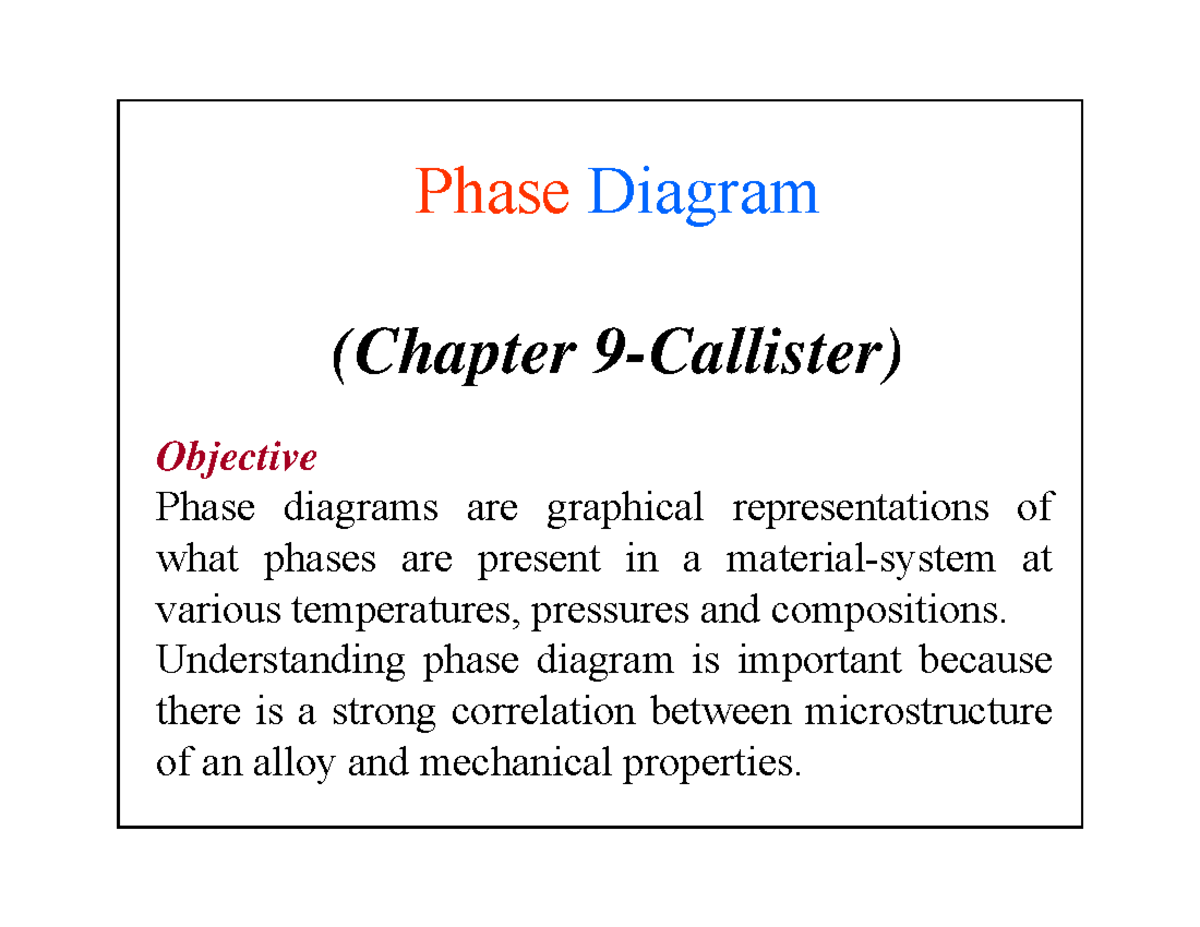 Class Note 5 Compatibility Mode - Ph Di Ph ase Diagram (Chapter 9 ...
