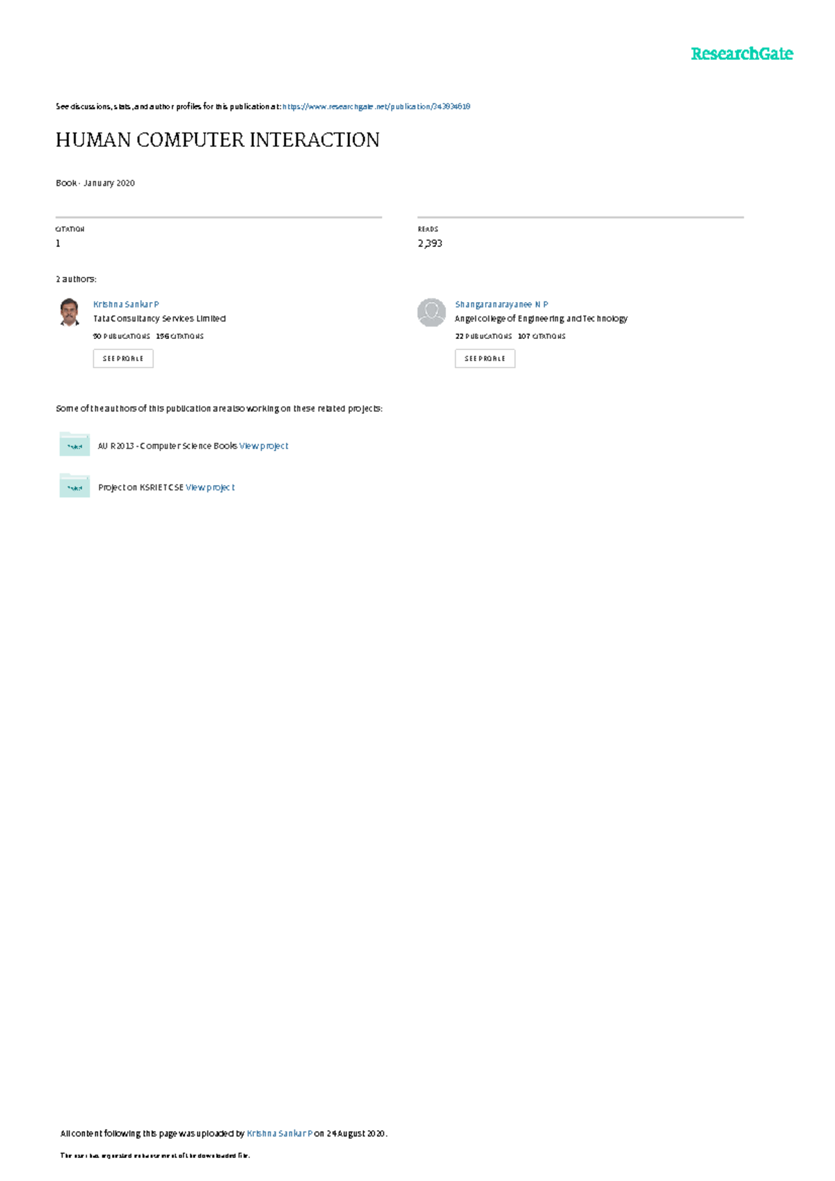Prebook HCI - See discussions, stats, and author profiles for this ...