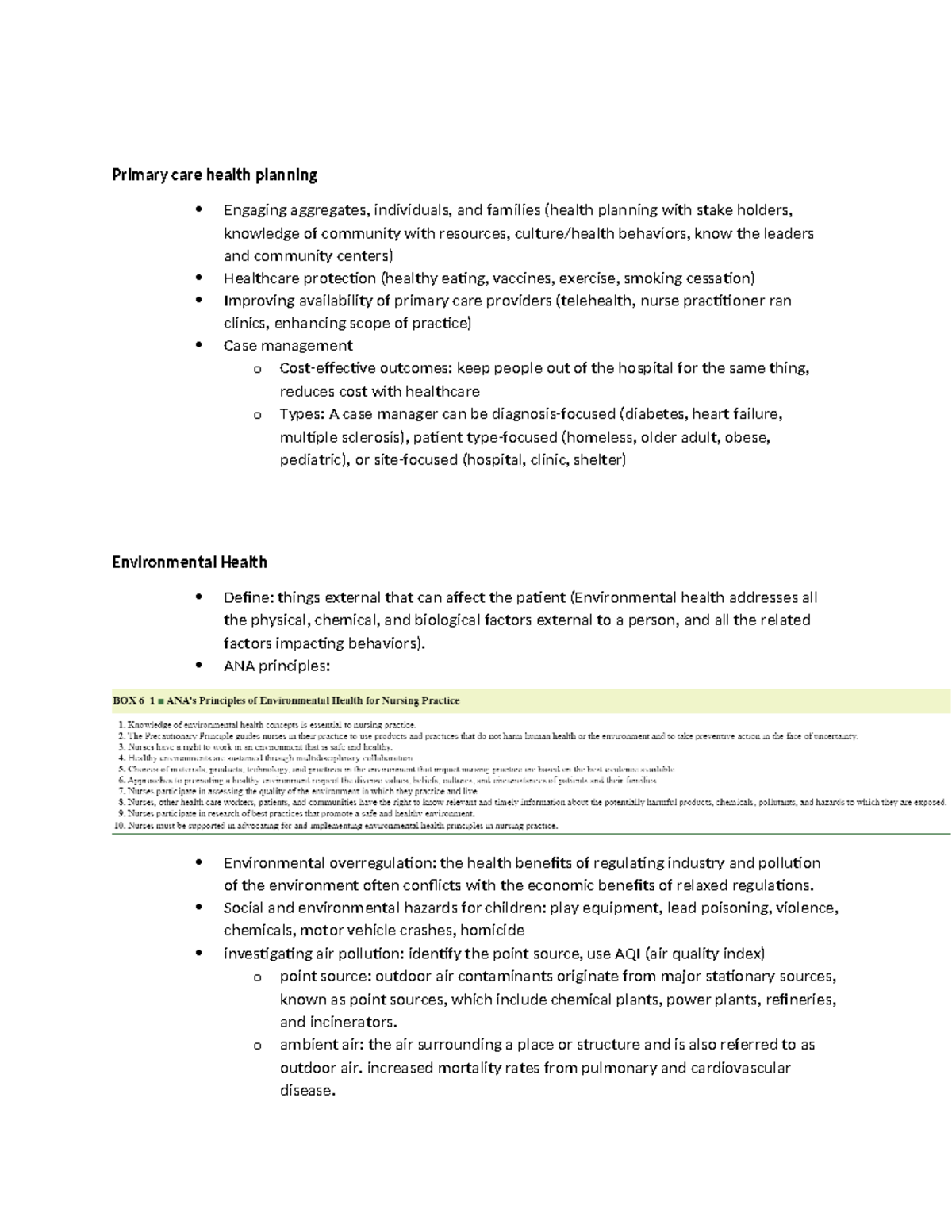 Community Exam 4 - This is a study doc for exam 4 - Primary care health ...