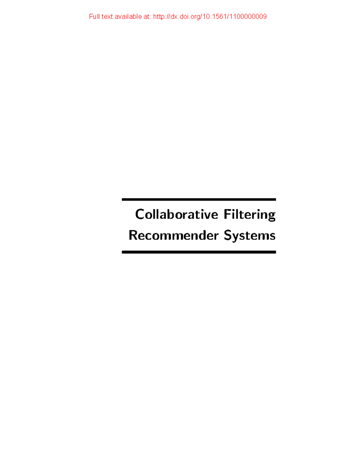 9781601984432-summary - Collaborative Filtering Recommender Systems ...