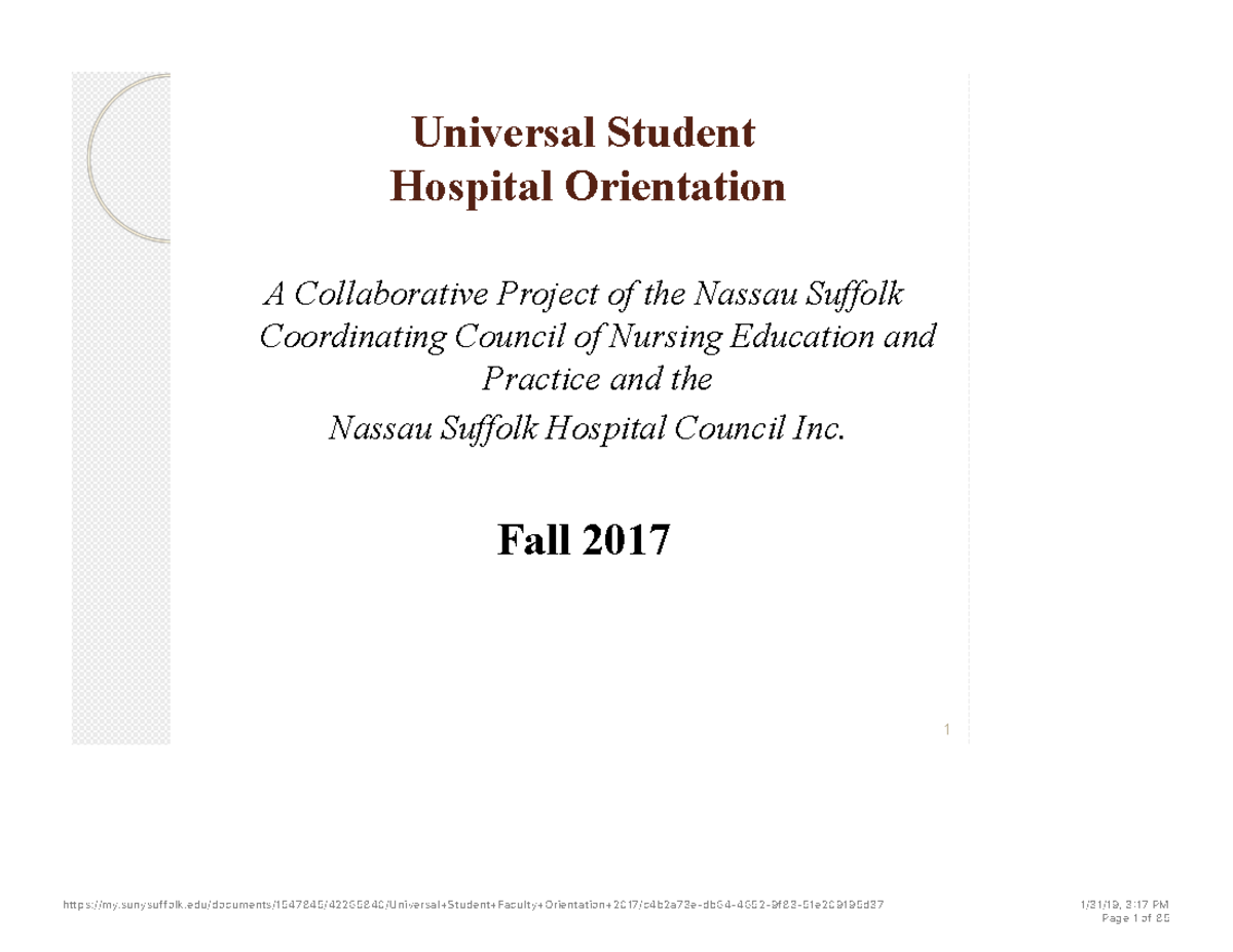Untitled - Hospital orientation - Universal Student Hospital ...