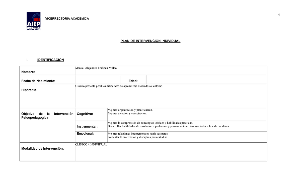 Modelo PLAN DE IntervencióN AIEP-convertido - VICERRECTORÍA ACADÉMICA 1 ...