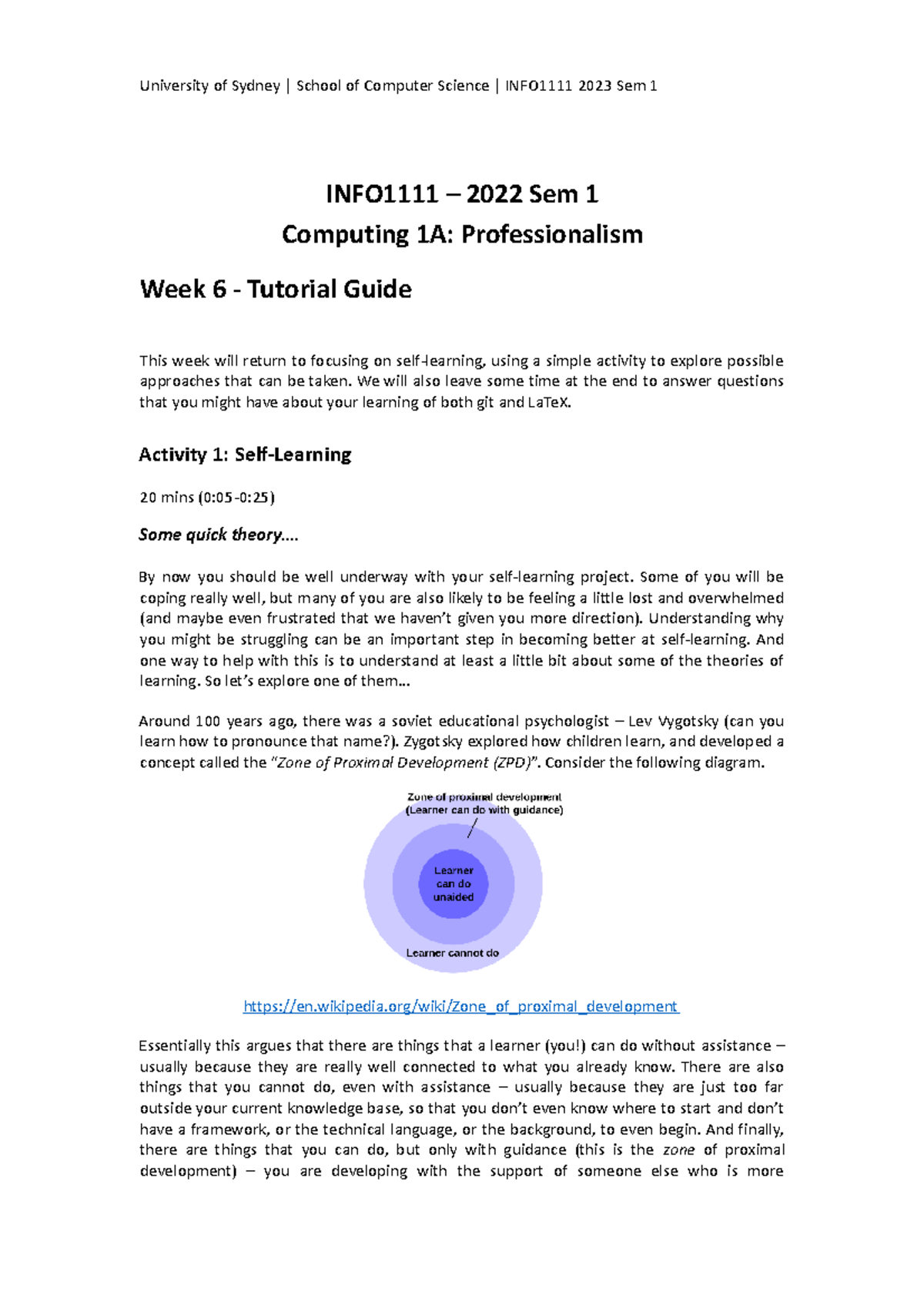 INFO1111 2023-S1 Tutorial Week 6 (Students) - University of Sydney | School of Computer Science ...