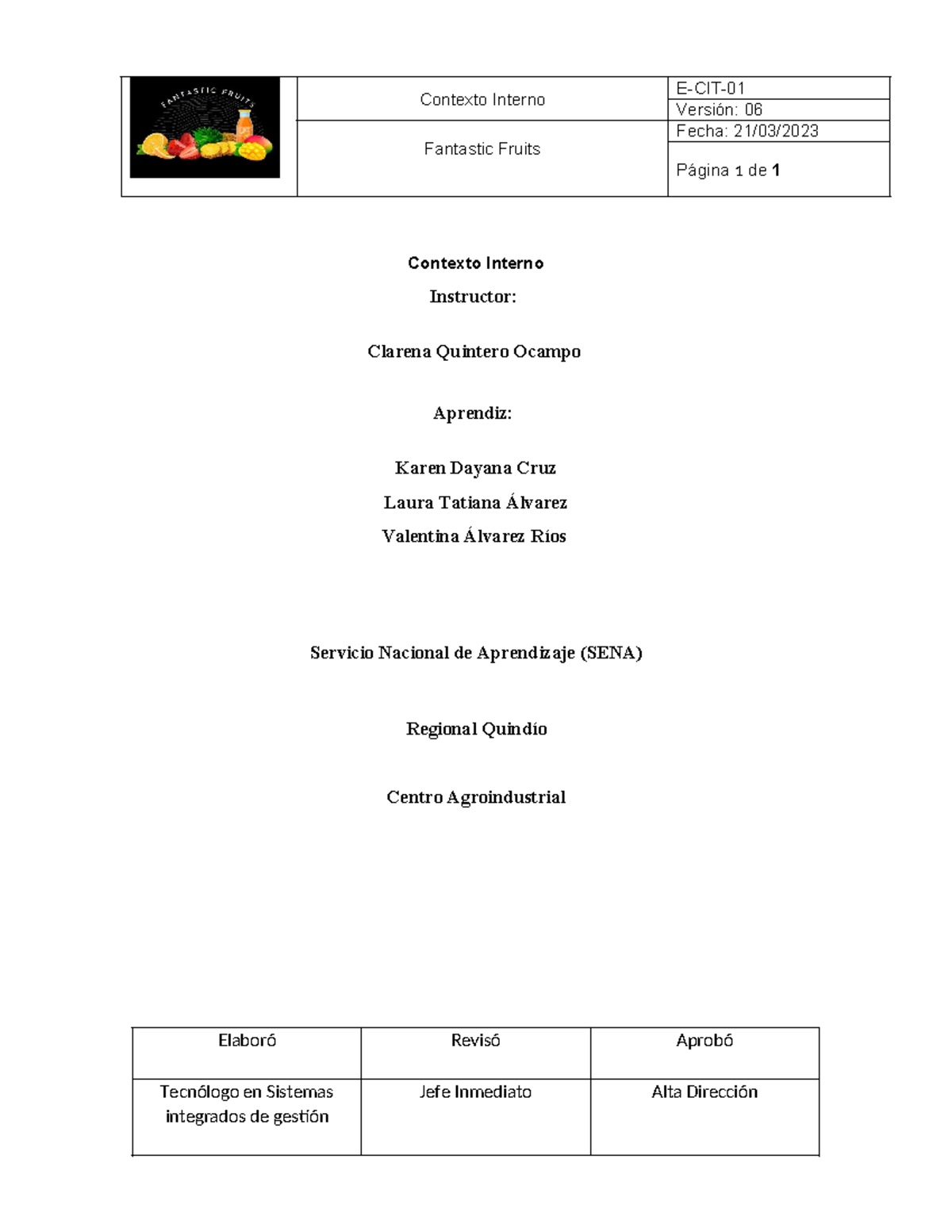 Contexto Interno 6 - njxjnashsnnmna - Contexto Interno Versión: 06 ...