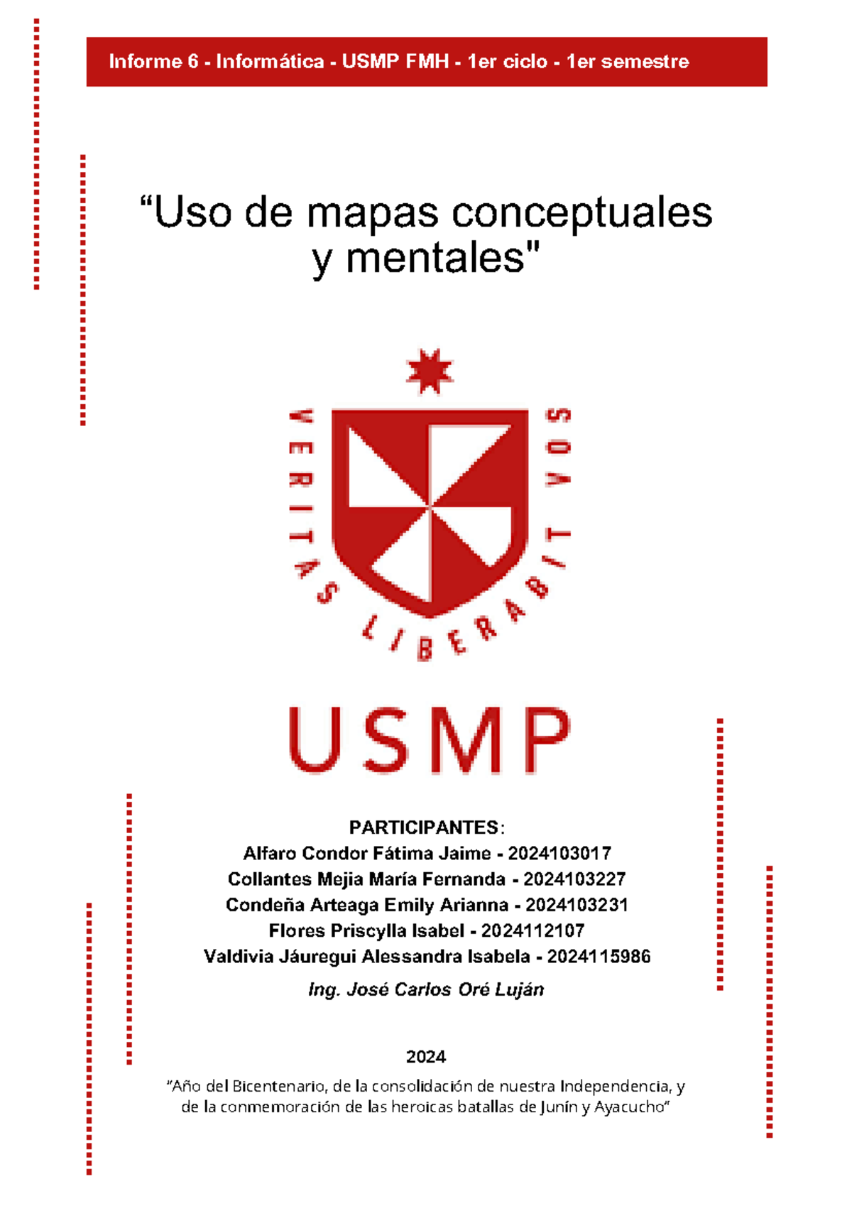 N°5 Grupo jorel-JU-1515-1645-5 (2) - Informe 6 - Informática - USMP FMH ...