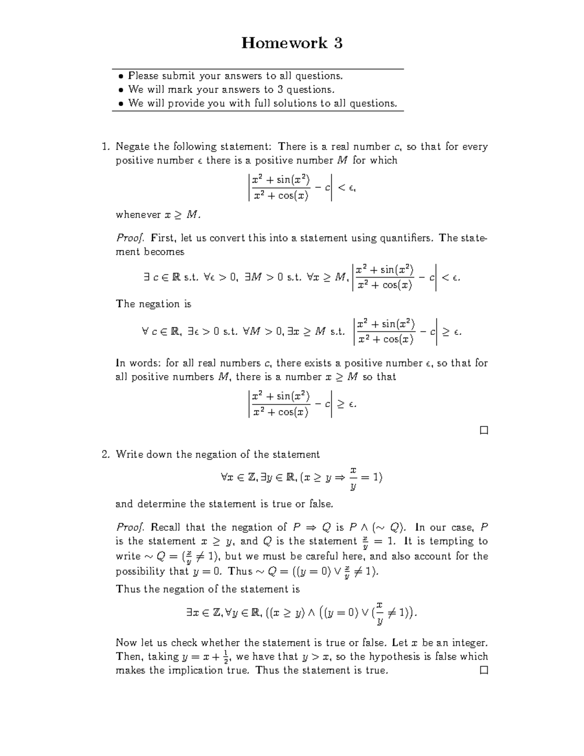 Homework 3 Solutions Hw 3 Solution Please Submit Your Answers To