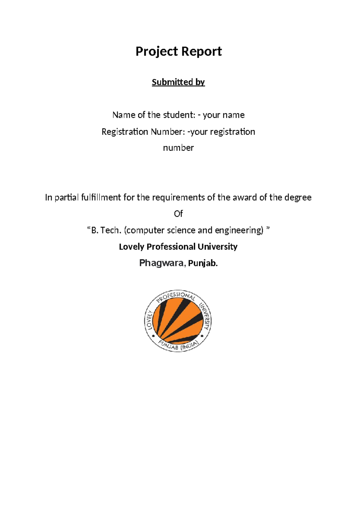 CDP Report - Project Report Submitted by Name of the student: - your ...