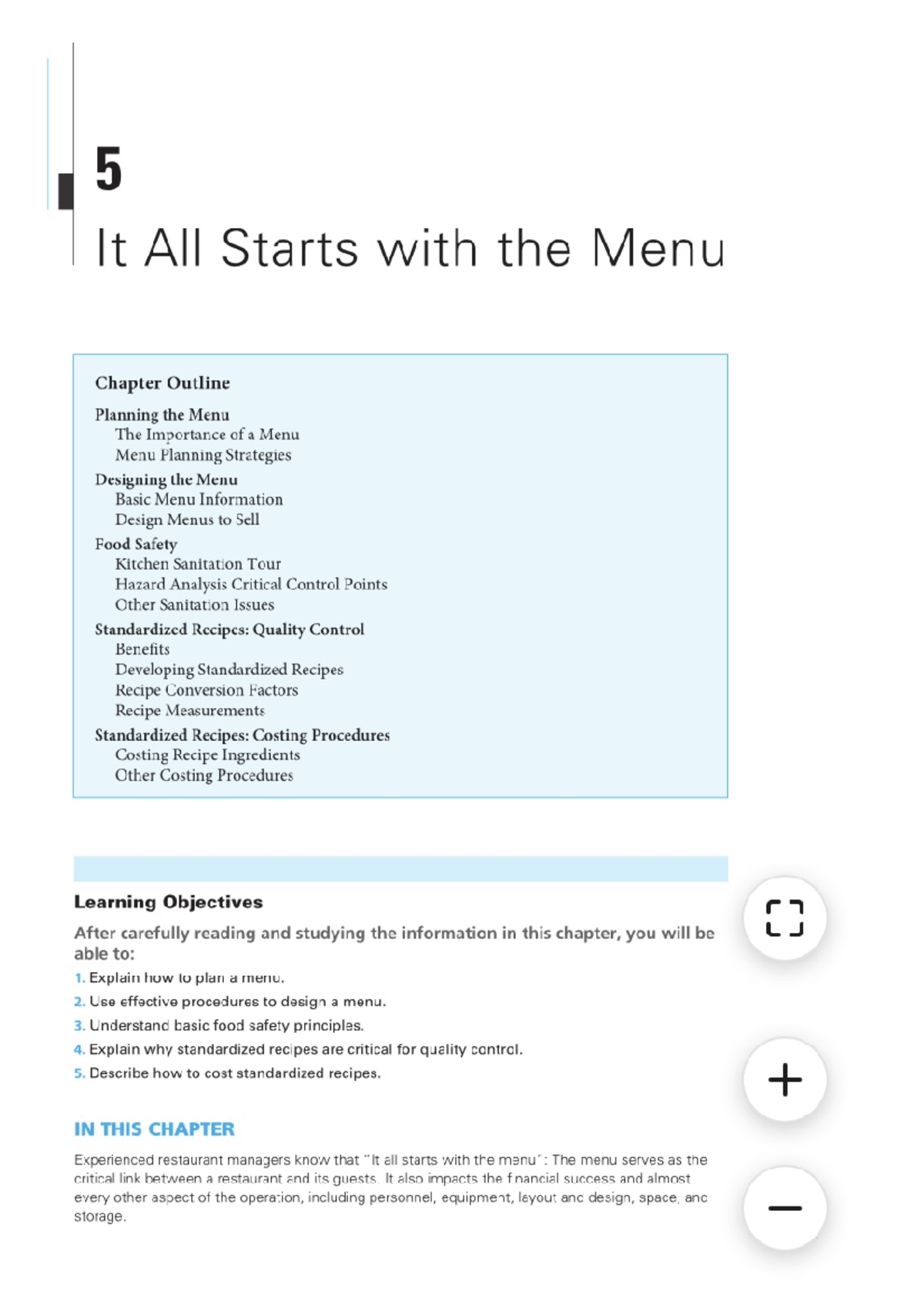 Chapter 5 - Menu - SST- 1 - Studocu