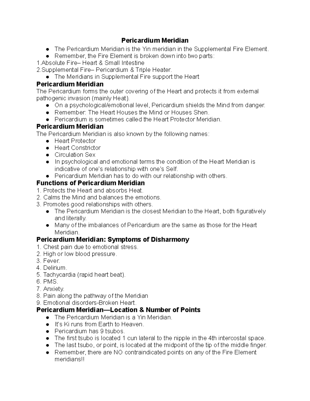 Eastern Lecture 22 - Pericardium Meridian - Pericardium Meridian The ...