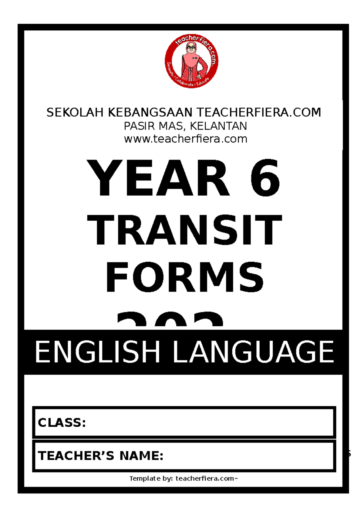YEAR 6 Transit Forms 1 - english - PERFORMANCE STANDARDS GUIDE FOR YEAR ...