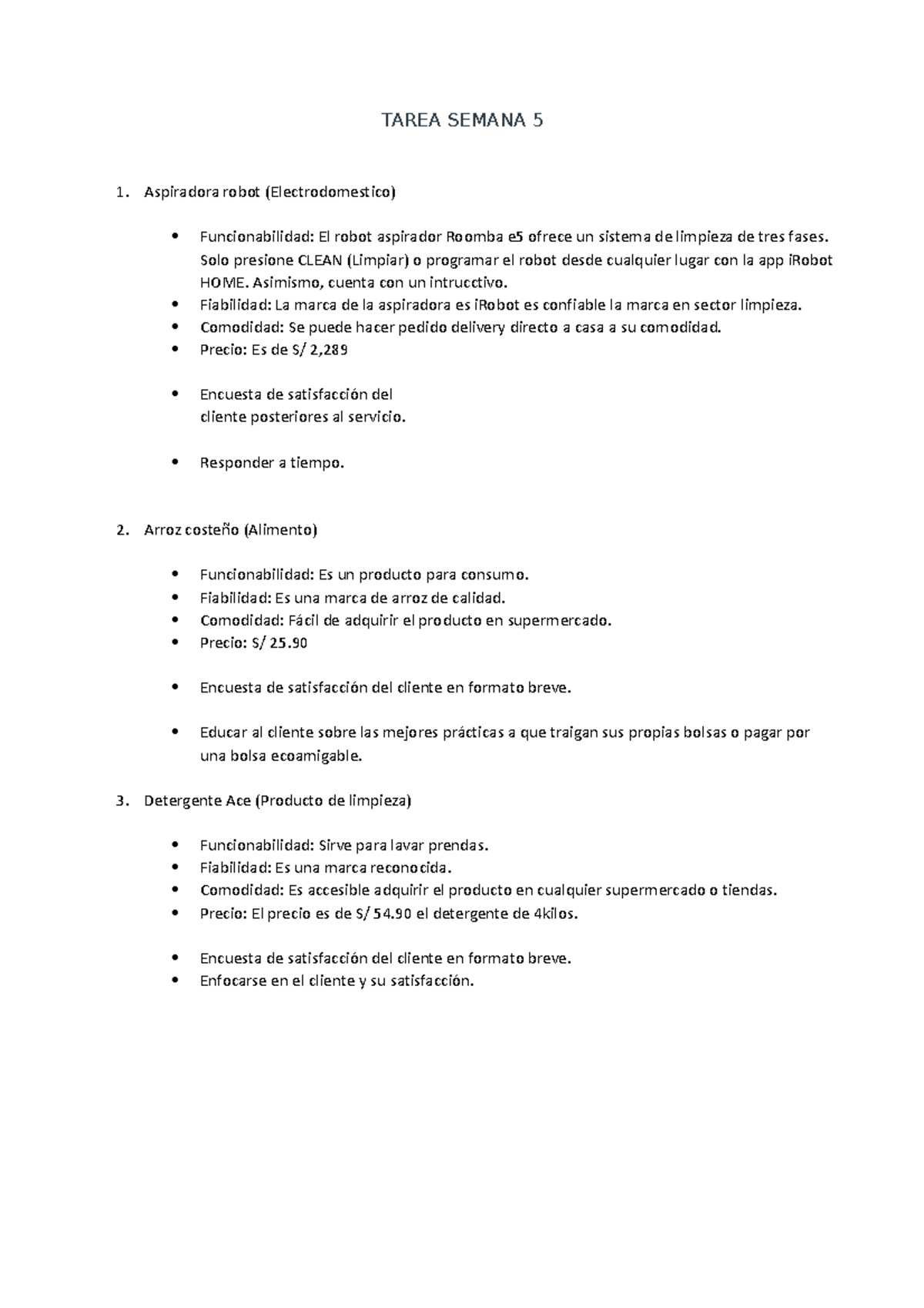 Tarea Semana 5 Category - TAREA SEMANA 5 1. Aspiradora robot ...