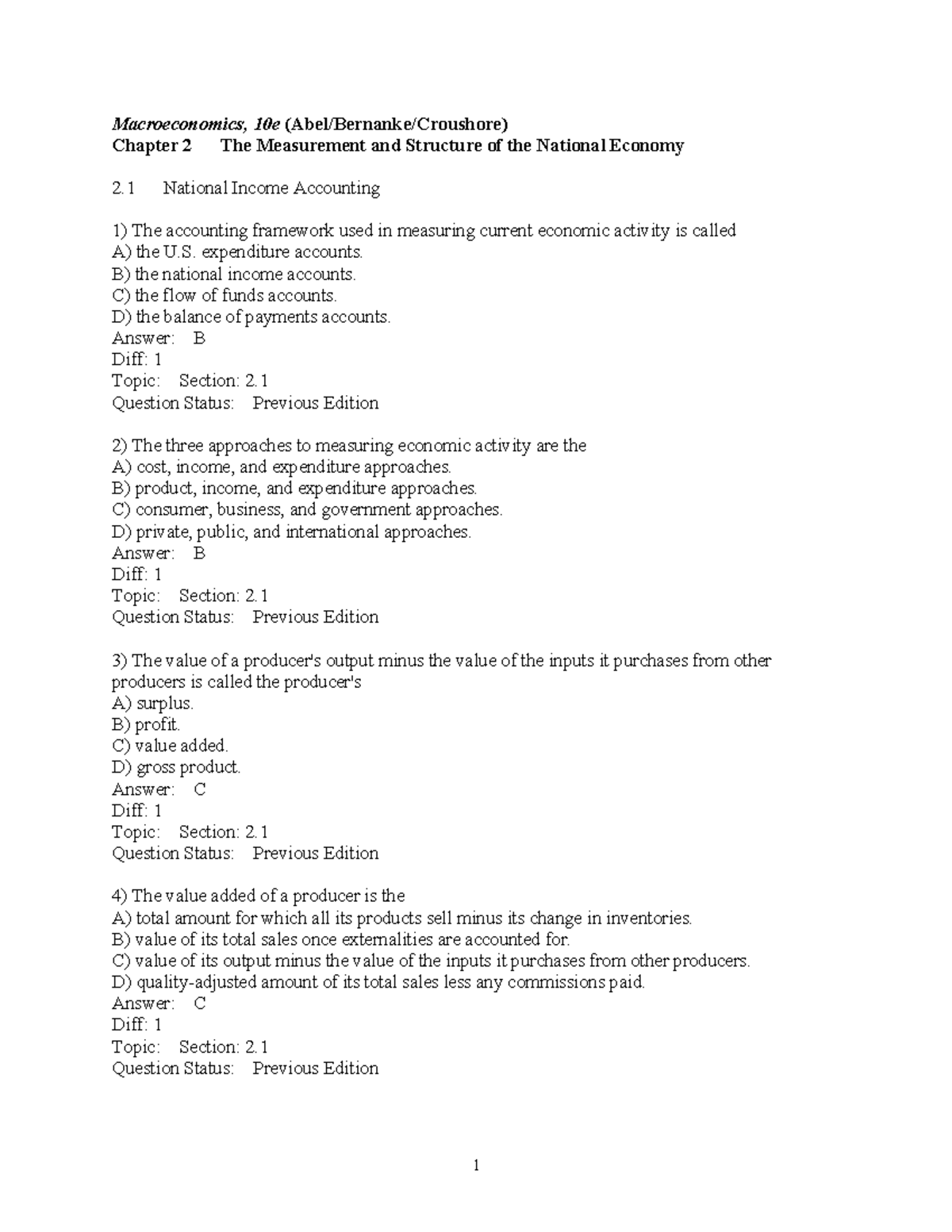 Chapter 2 - good - Macroeconomics, 10e (Abel/Bernanke/Croushore ...