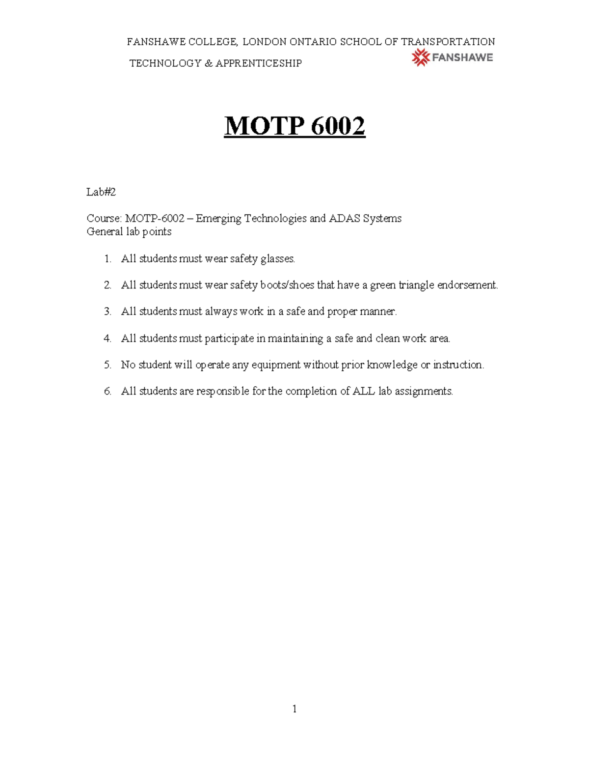 MOTP-6002 Week 2 Lab - its am mandatary assigments - TECHNOLOGY ...