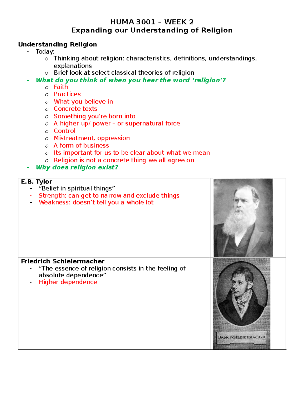 HUMA 3001 - WEEK 2 - RELIGION IN SOCIETY - HUMA 3001 – WEEK 2 Expanding ...