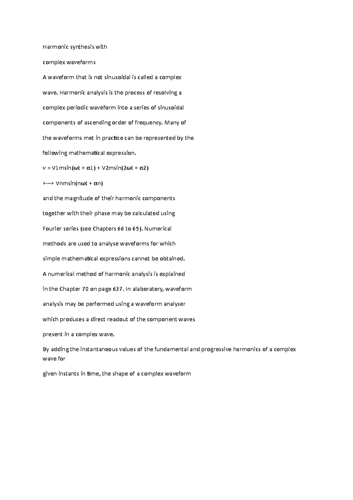 Harmonic synthesis with - Harmonic synthesis with complex waveforms A ...