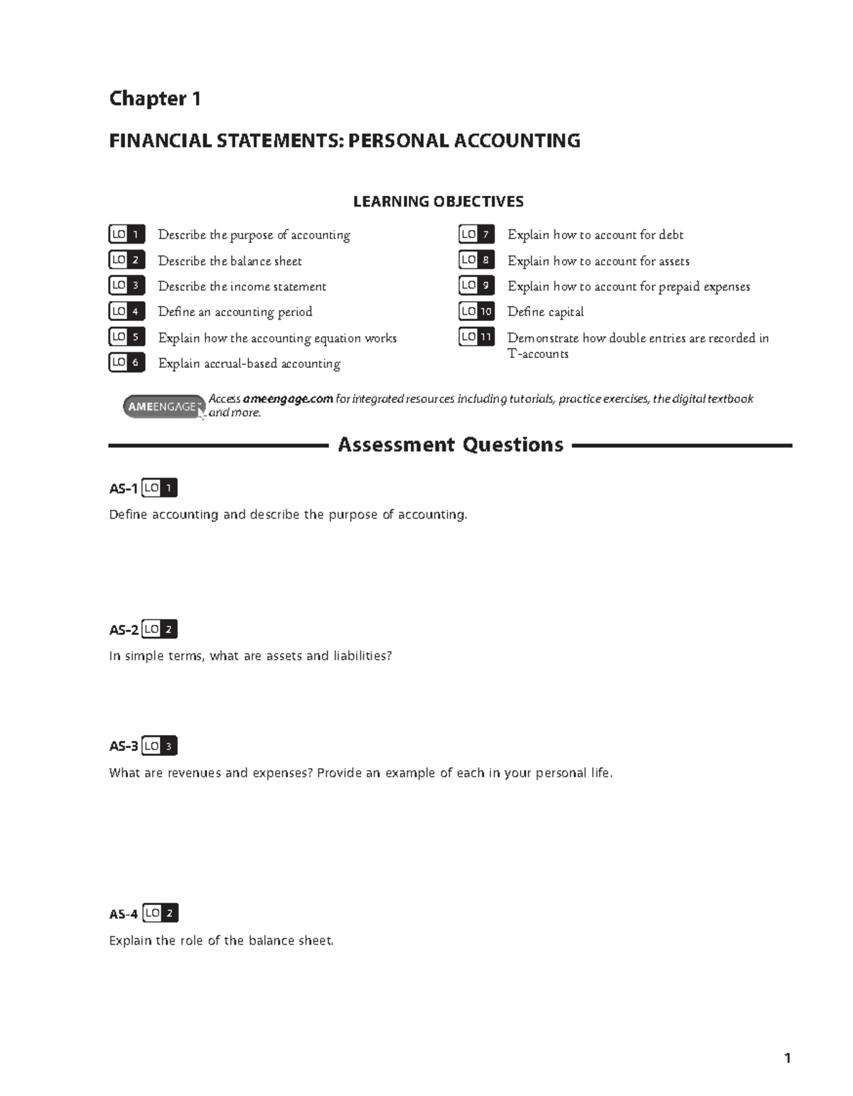 Kap 1 5th workbook se ch 1 - Chapter 1 FINANCIAL STATEMENTS: PERSONAL ...
