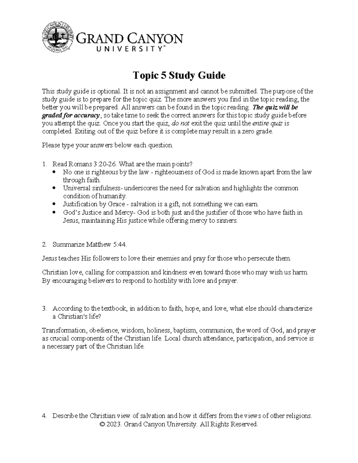 T5- Study Guide-Online - Topic 5 Study Guide This study guide is ...