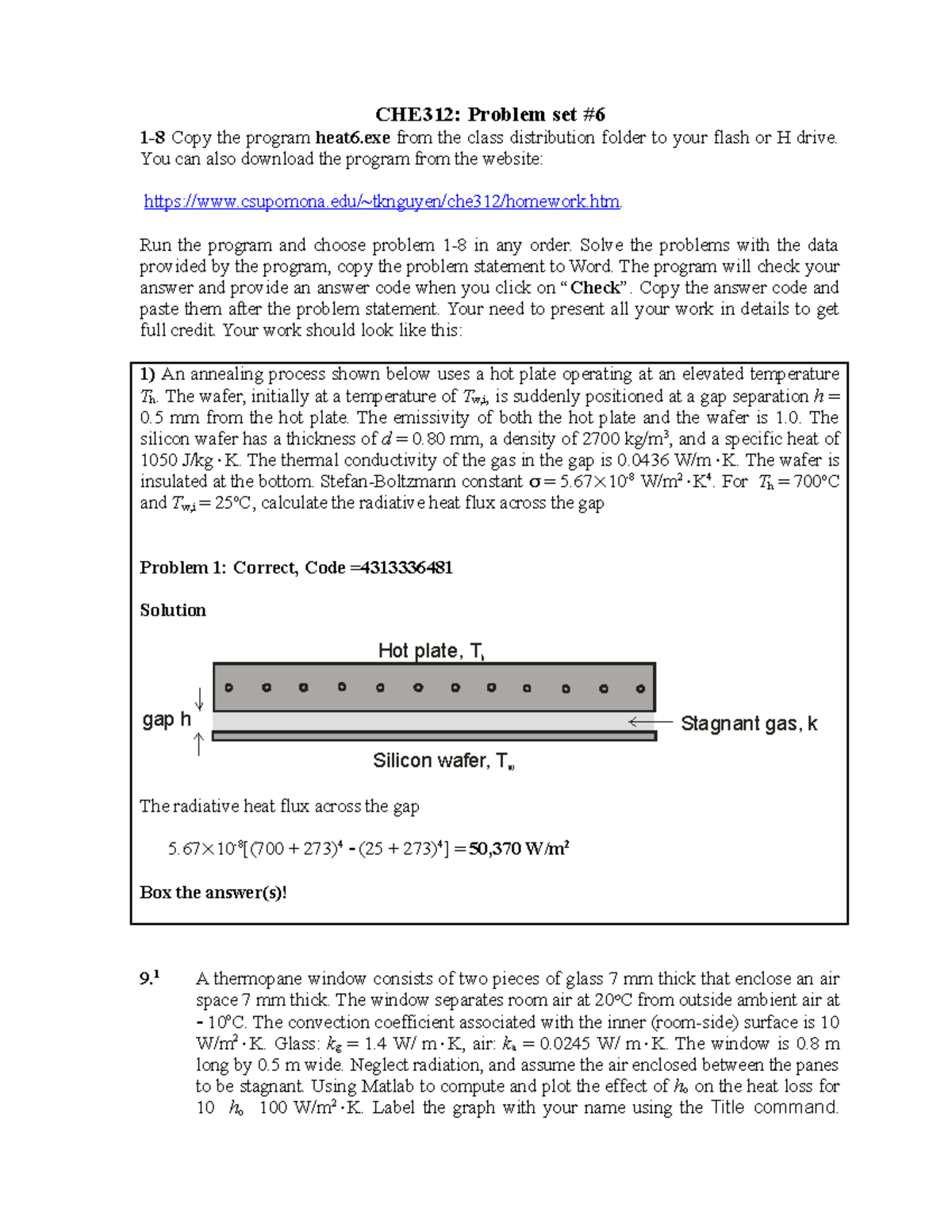 Set6 - Numerical Computing Questions - CHE312: Problem set 1-8 Copy the ...