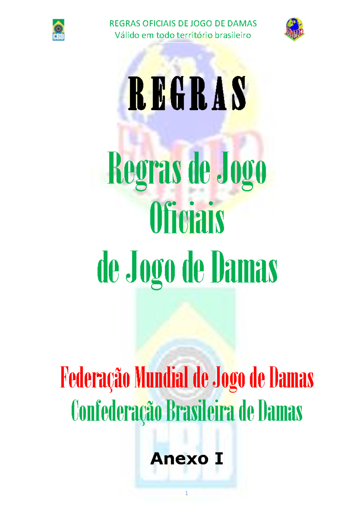 Cbjd regras damas 010113 - Válido em todo território brasileiro R E G R ...