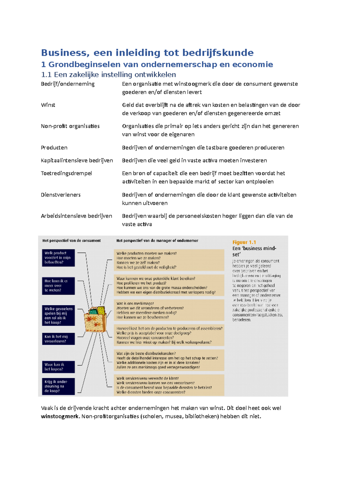 Samenvatting - Business, een inleiding tot de bedrijfskunde - Business ...