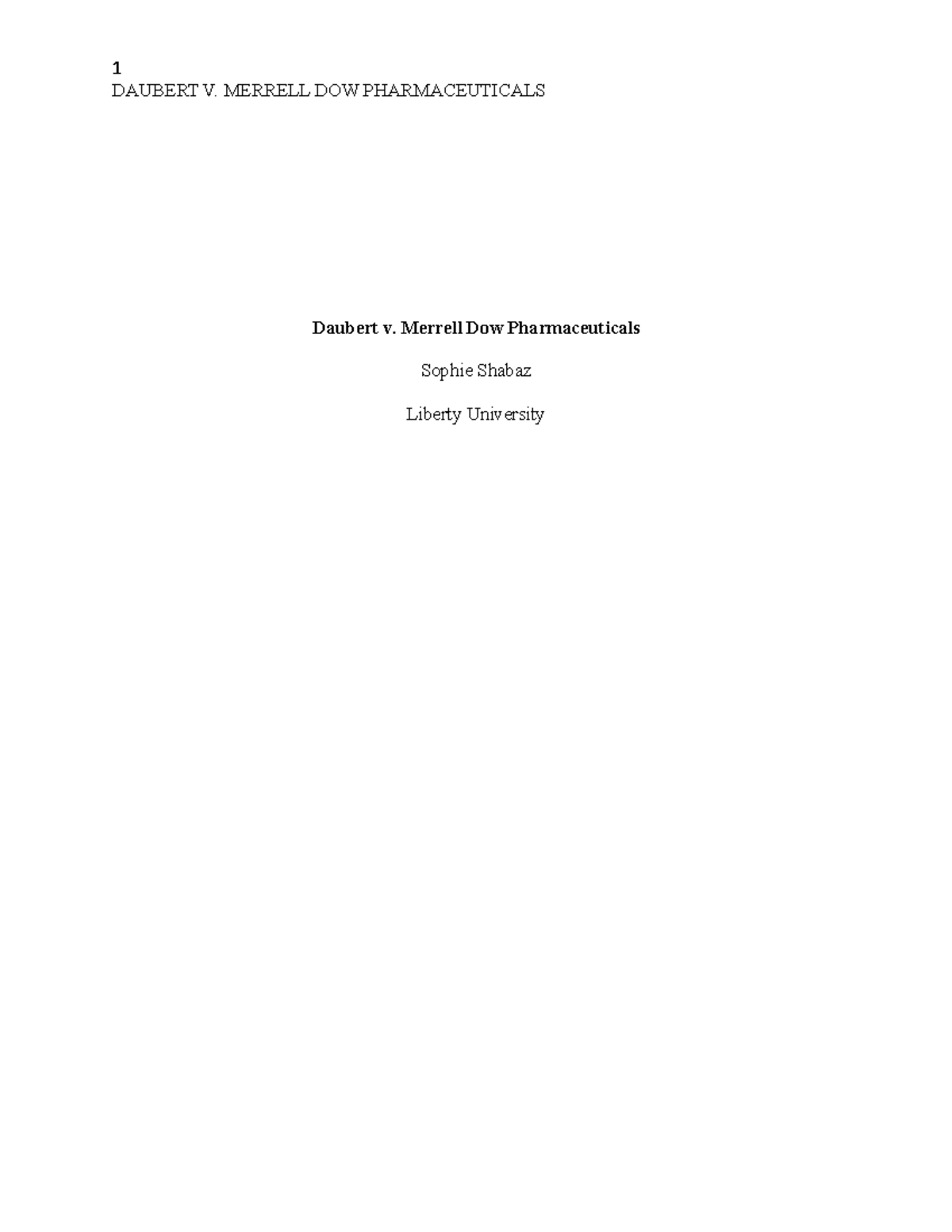 Daubert v Merrell - n/a - DAUBERT V. MERRELL DOW PHARMACEUTICALS ...