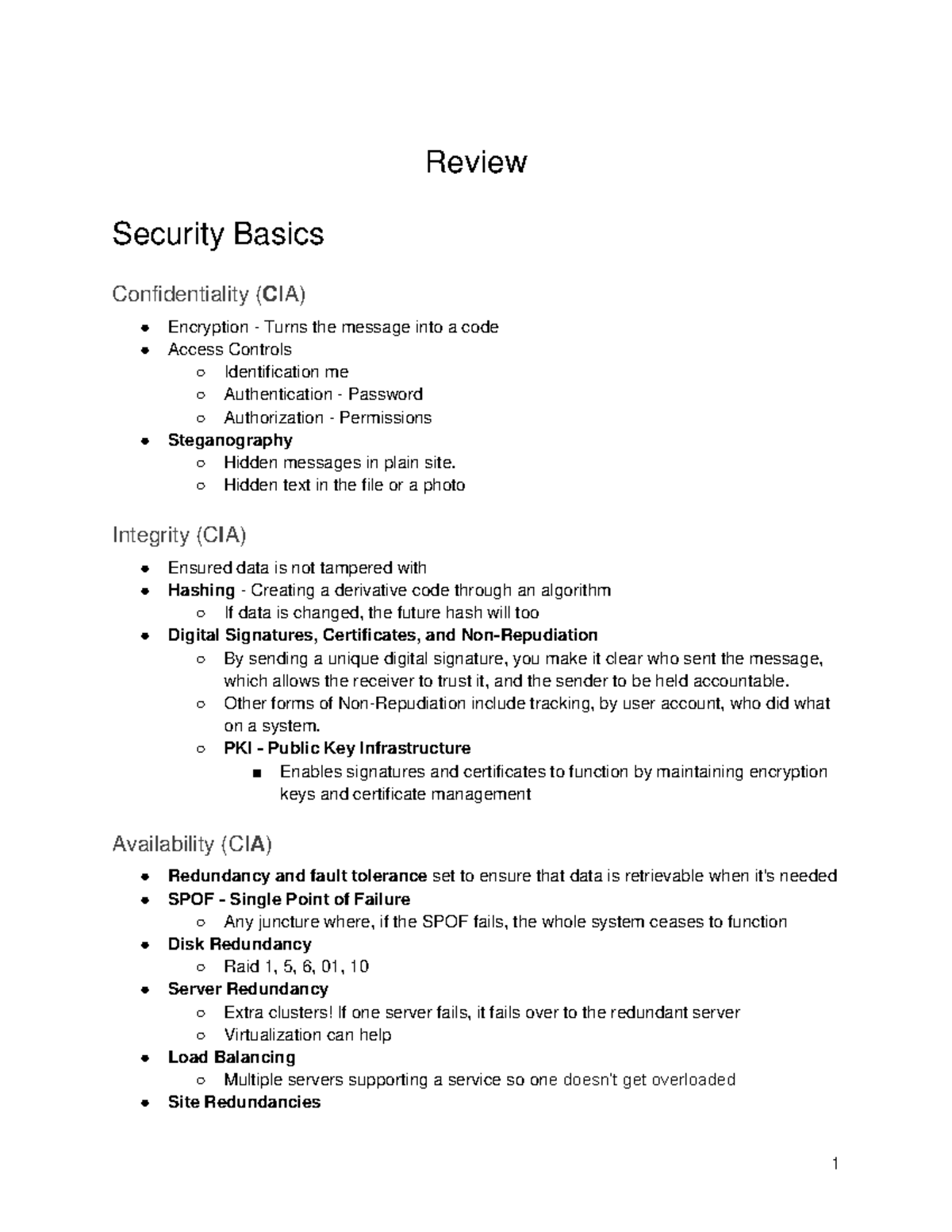 Review-IS - Oke - Review Security Basics Confidentiality (CIA ...