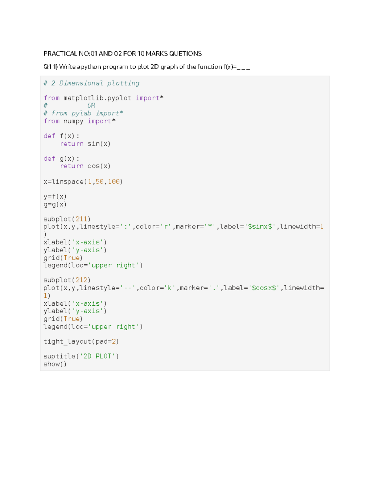 DOC-20240501-WA0005H - PRACTICAL NO:01 AND 02 FOR 10 MARKS QUETIONS Q1 ...